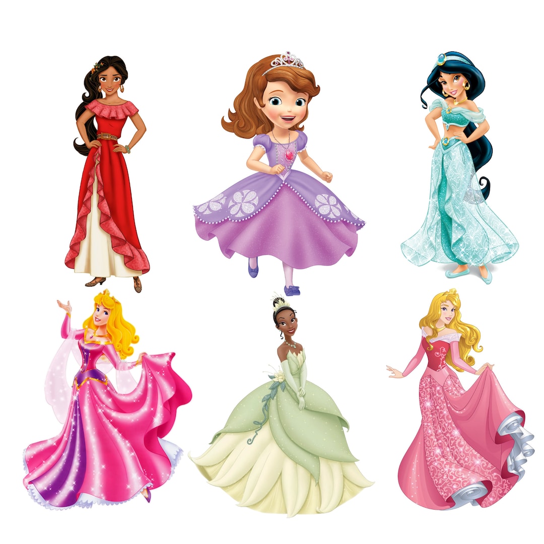 Princess Png Bundle, Princess Clipart, Princess Jasmine, Princess Tiana ...