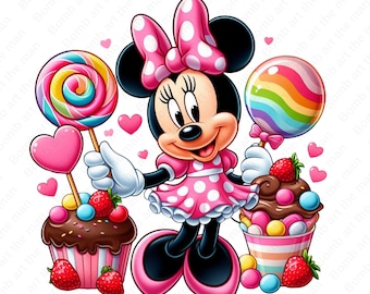 Minnie Mouse Sweet Clipart, Minnie Mouse Png, Transparent Design ...