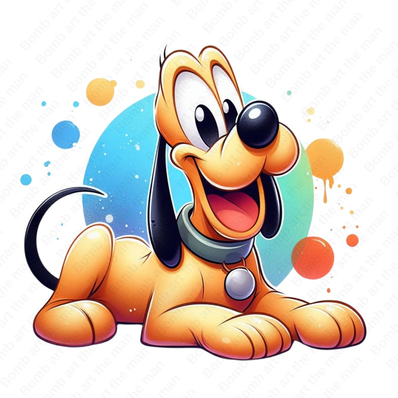 Cute Pluto Clipart, Pluto Dog Png, Cartoon Character - Etsy