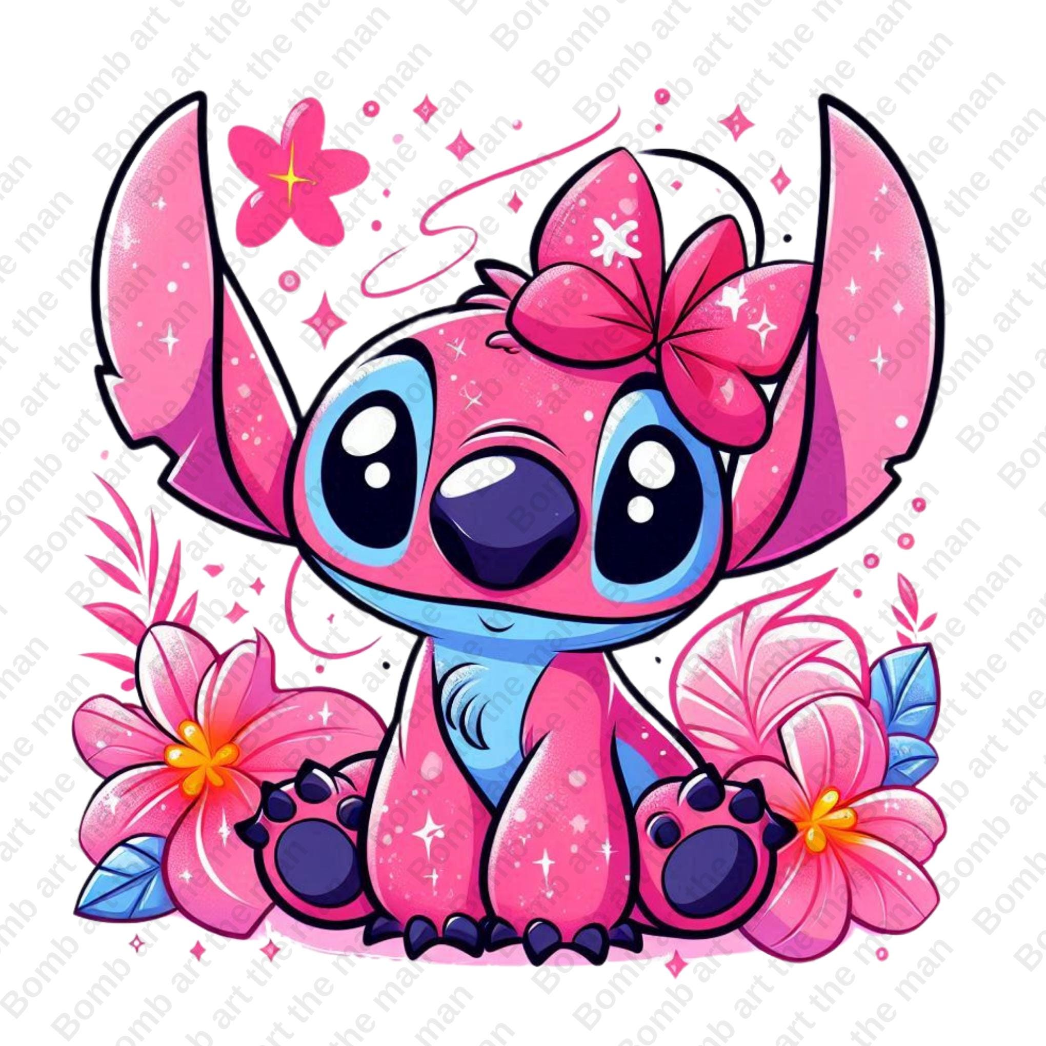 Stitch Angel Clipart, Stitch Angel Png, Stitch Pink Clipart, Instant ...