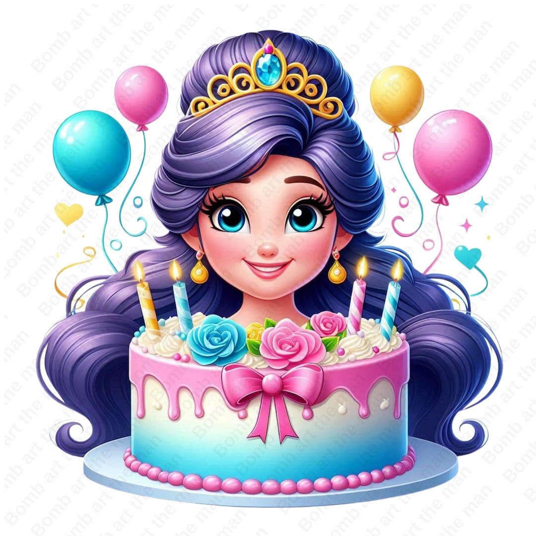 Birthday Clipart, Birthday Design, Birthday Princess Png, Transparent ...