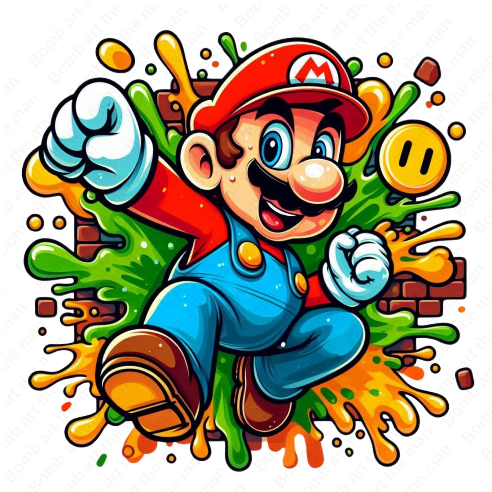 Super Mario Clipart, Super Mario Png, Splash Design, Transparent Design ...