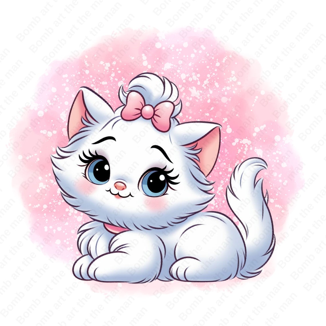 Cute Aristocats Clipart, Aristocats Marie Png, Watercolor Background ...