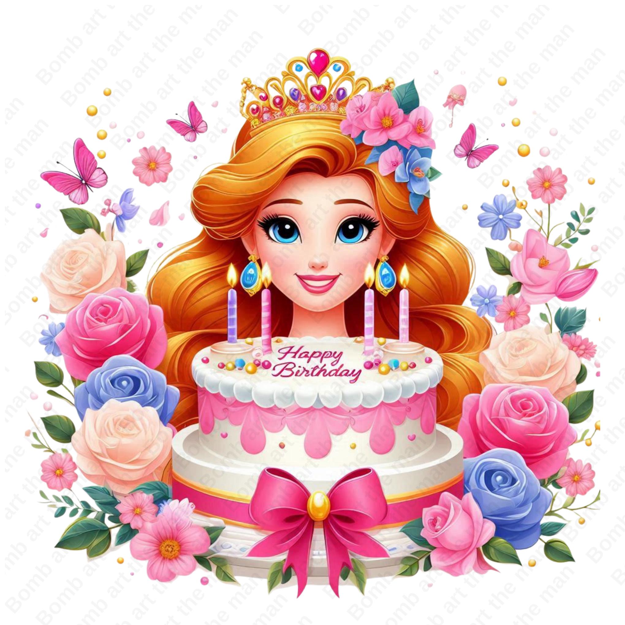 Birthday Clipart, Birthday Design, Birthday Princess Png, Transparent ...