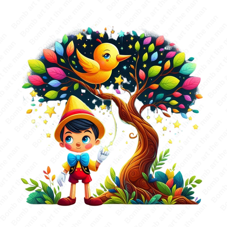 Pinocchio Clipart, Pinocchio Png, Cute Fairytale Character, Instant ...