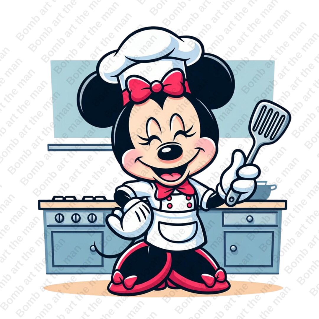 Minnie Mouse Kitchen Chef Clipart, Minnie Mouse Cute Png, Kitchen Chef ...