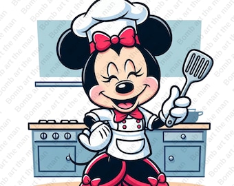 Minnie Mouse Kitchen Chef Clipart, Minnie Mouse Png, Kitchen Chef ...