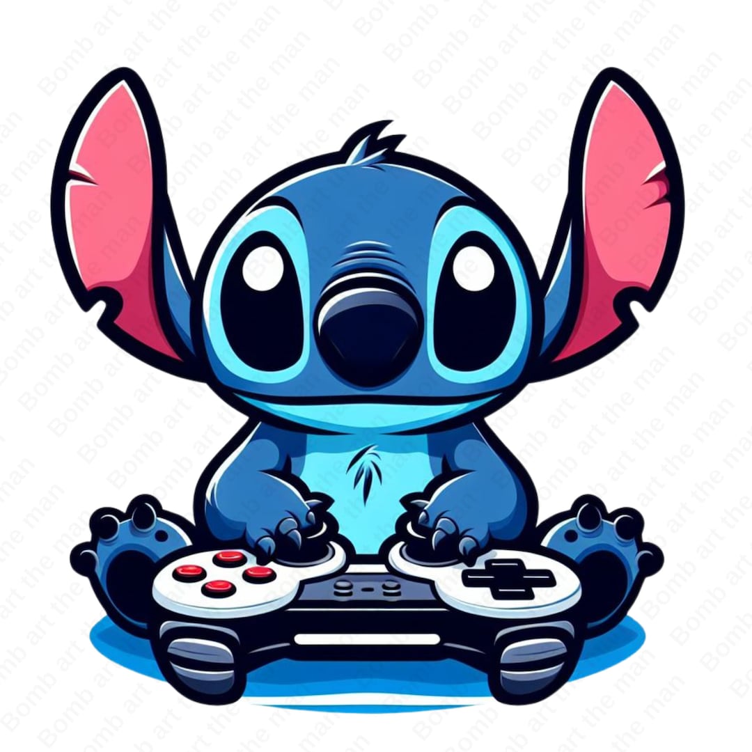 Stitch Gamer Clipart, Gamer Stitch Png, Cute Stitch Image, Transparent ...