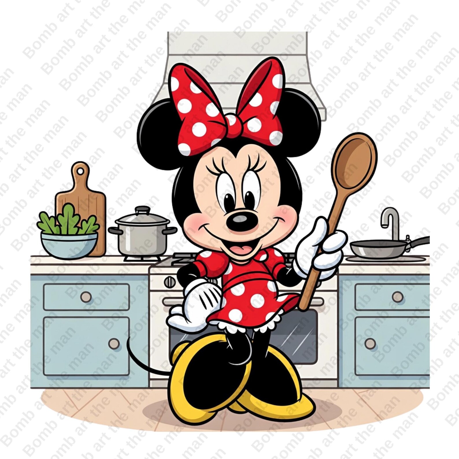 Minnie Mouse Kitchen Chef Clipart, Minnie Mouse Cute Png, Kitchen Chef ...