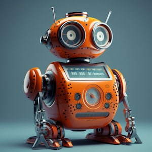 Sci-fi Robot Clock - Digital Art - Etsy