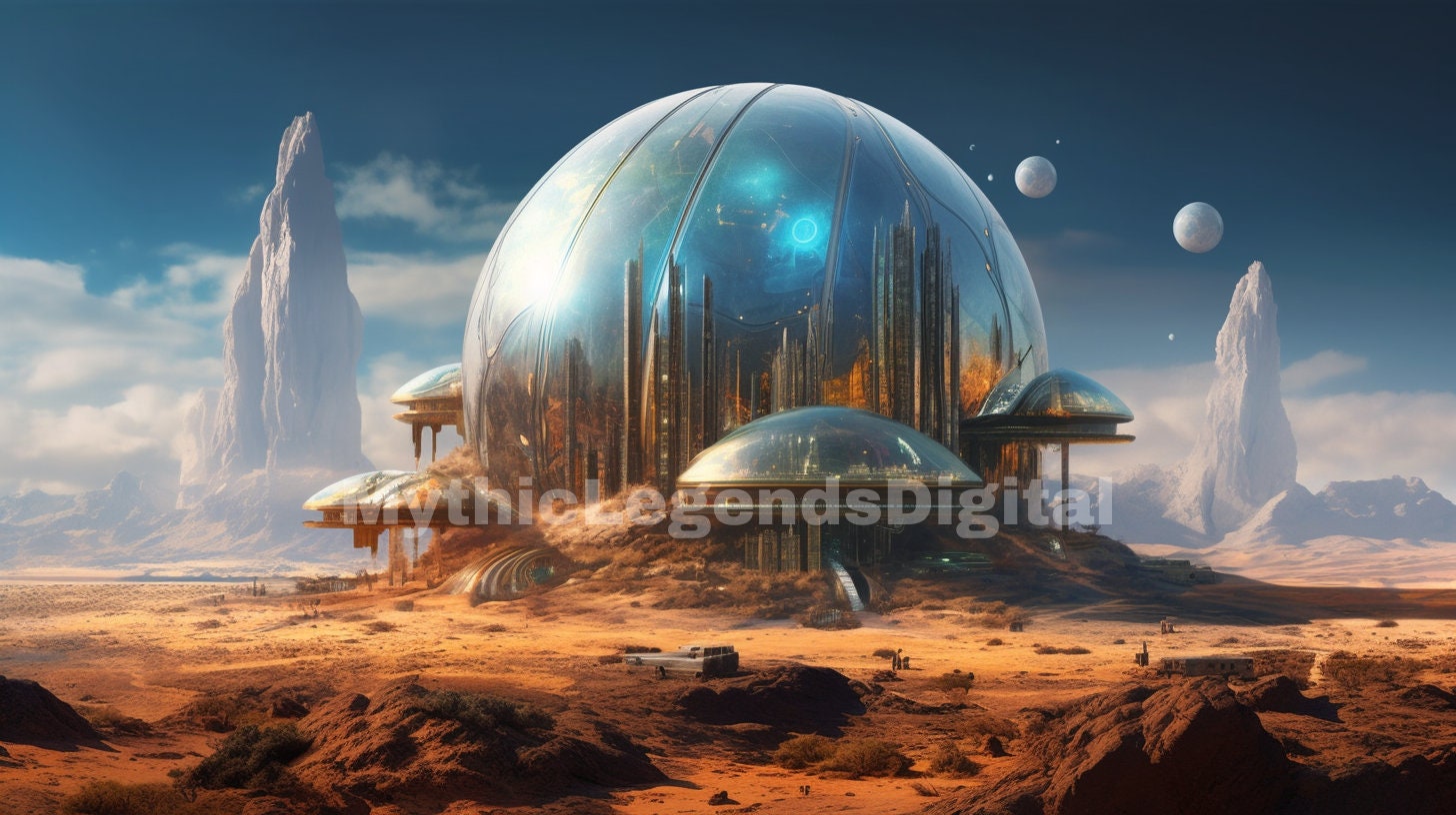 Domed City on Alien World - Etsy