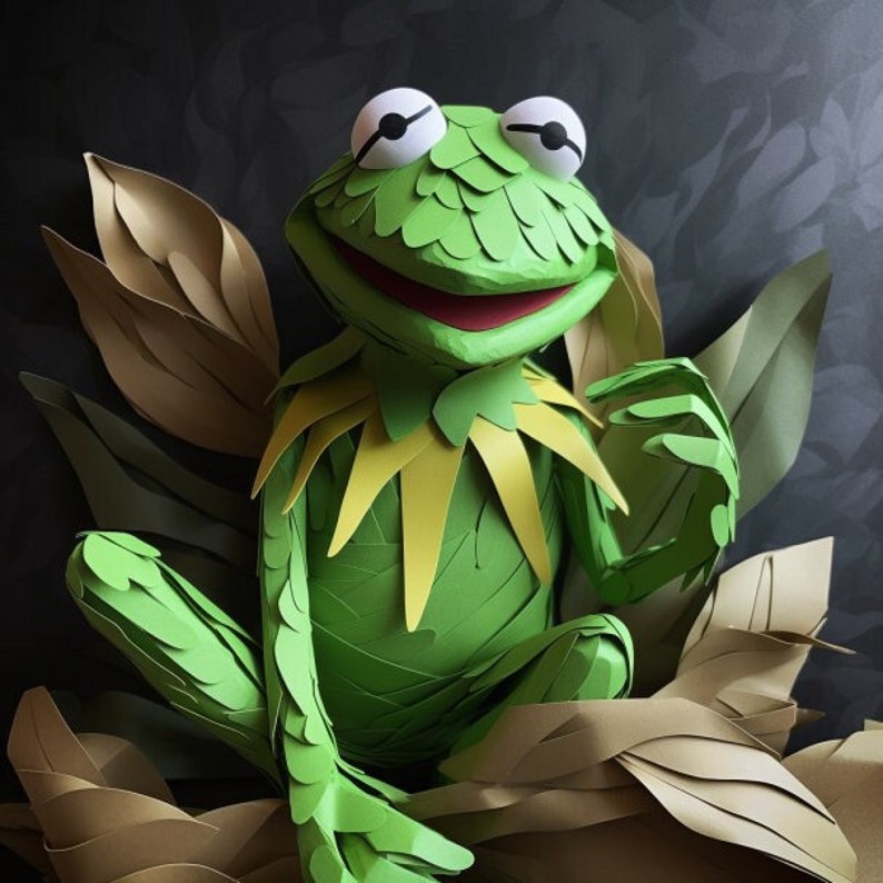Kermit the Frog and Miss Piggy Paper Art Prints - Etsy