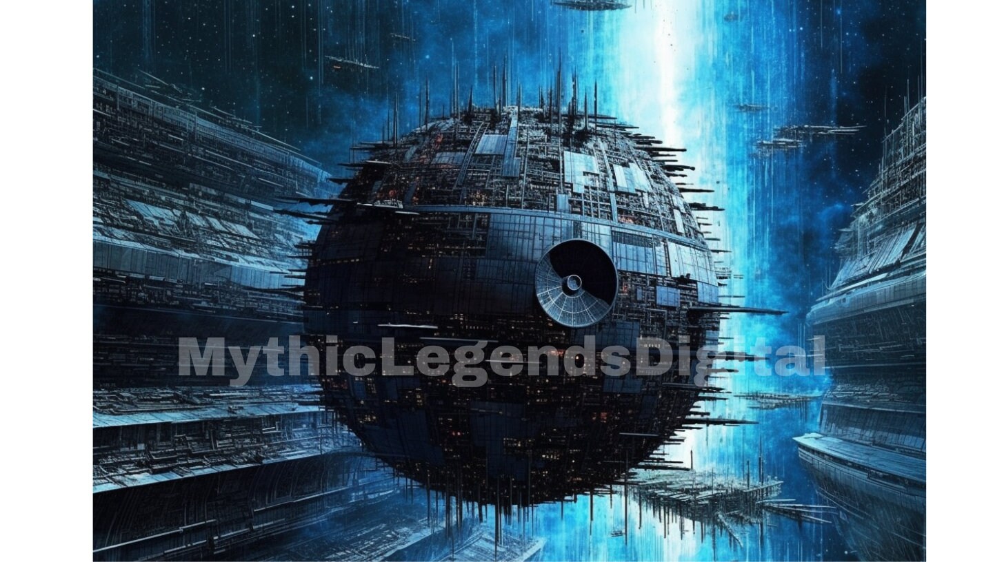 Modern Art Design of the Building of the Death Star - Etsy