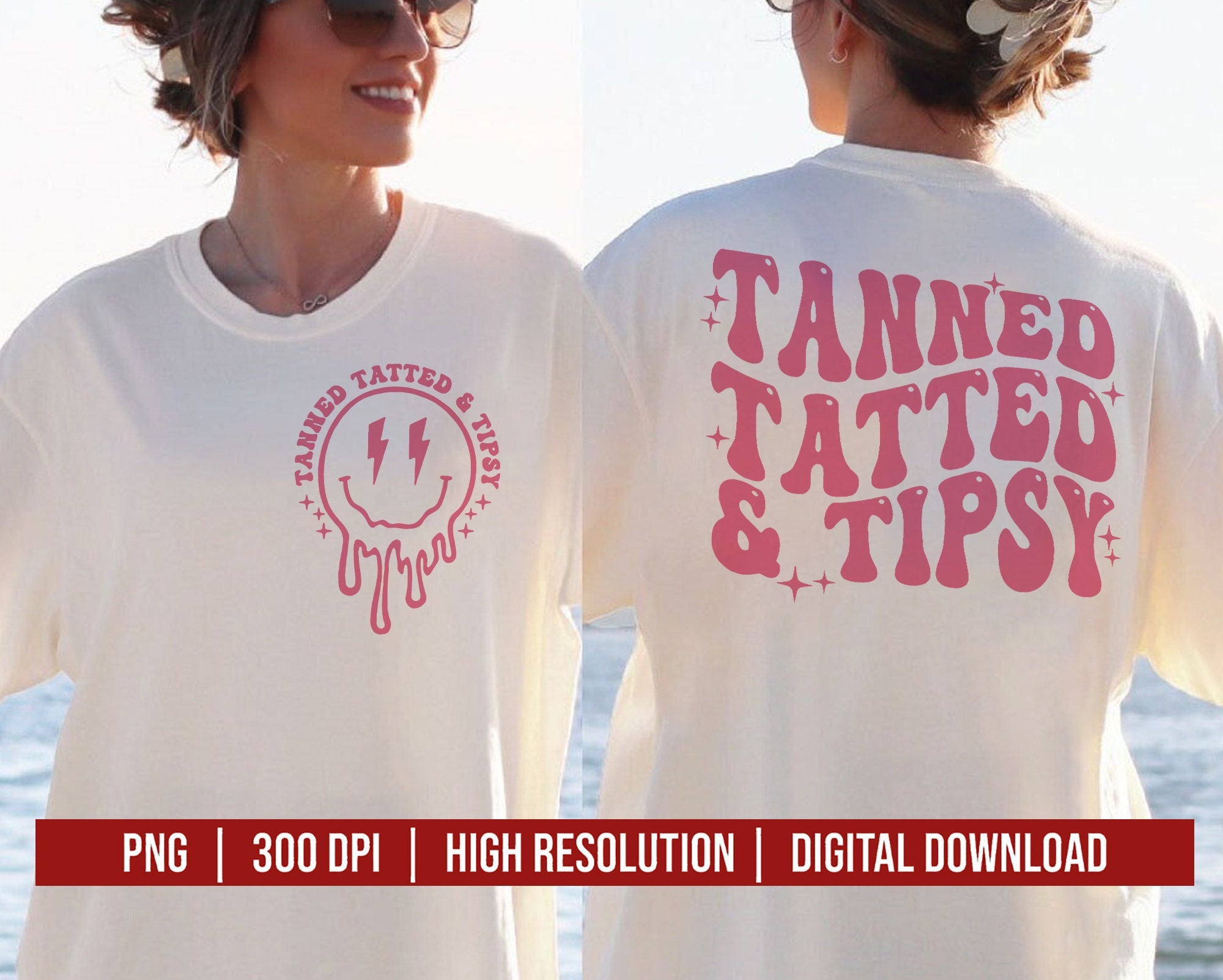 Tanned and Tipsy PNG Smile Digital Download Summer Break - Etsy