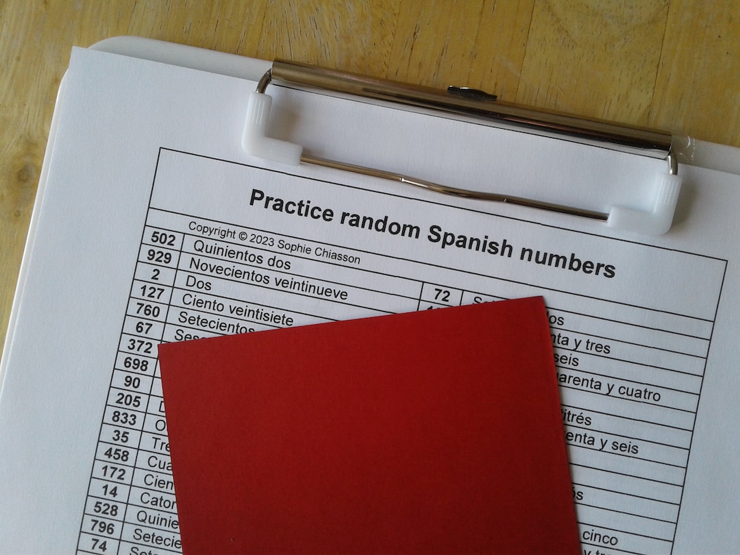 Practice Random Spanish Numbers Printable (PDF) **free Tip at the End ...