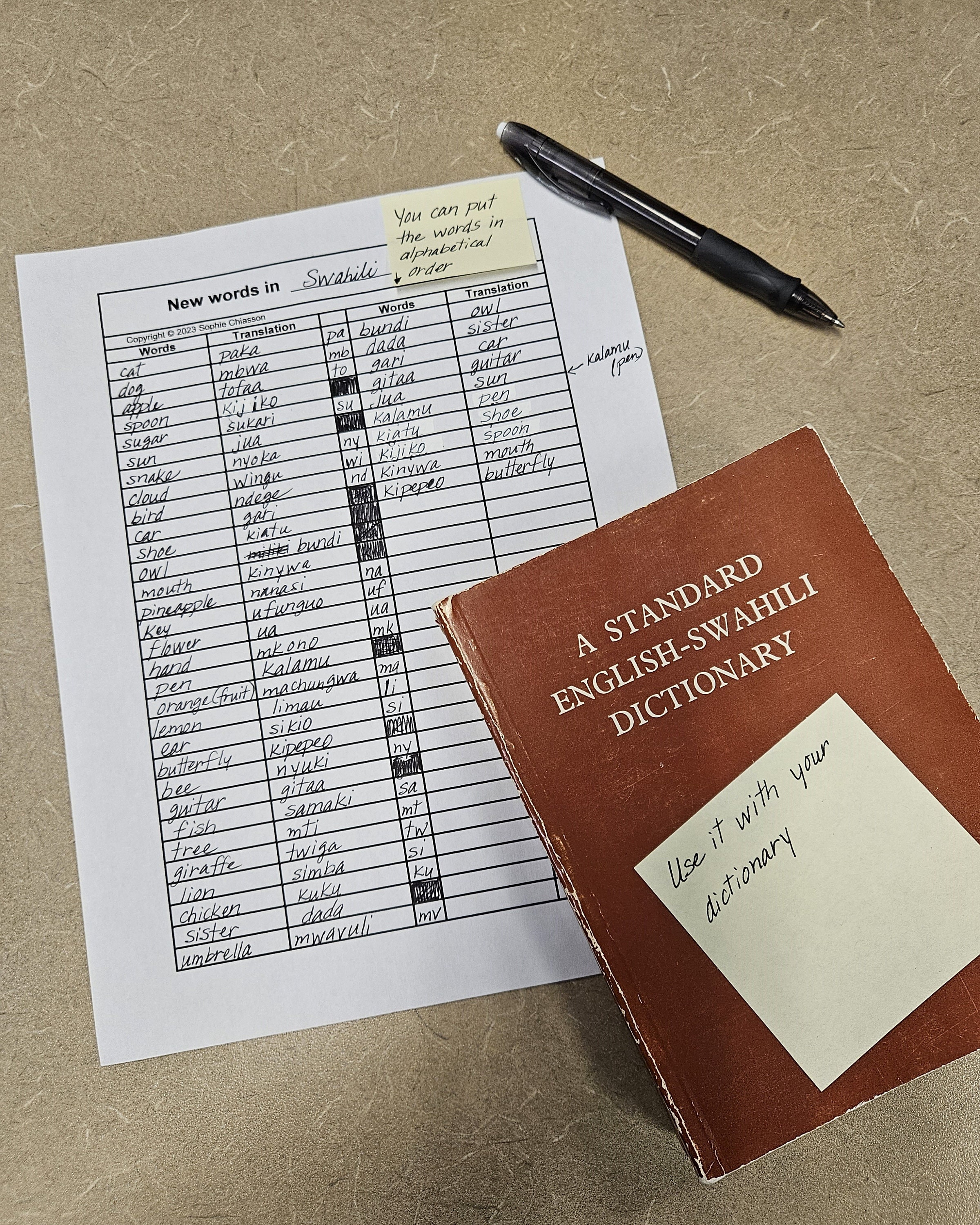 New Words Worksheet - All Languages - Printable (PDF) ** Free Tip at ...