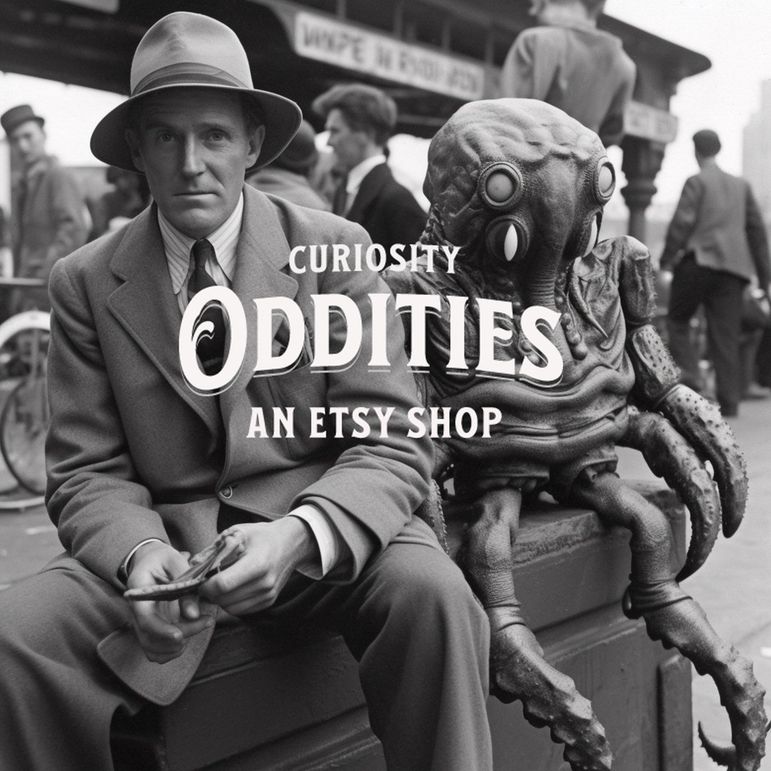 10 Printable Curious Oddities Vintage WWII Alien Bizarre Weird Evidence ...