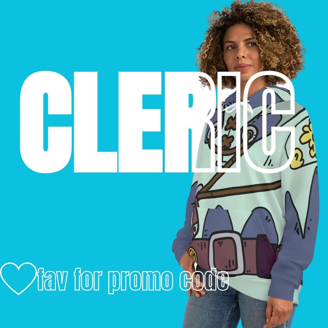 Dnd Hoodie Cleric Mage Healer Support Class Casual Costume Cosplay ...