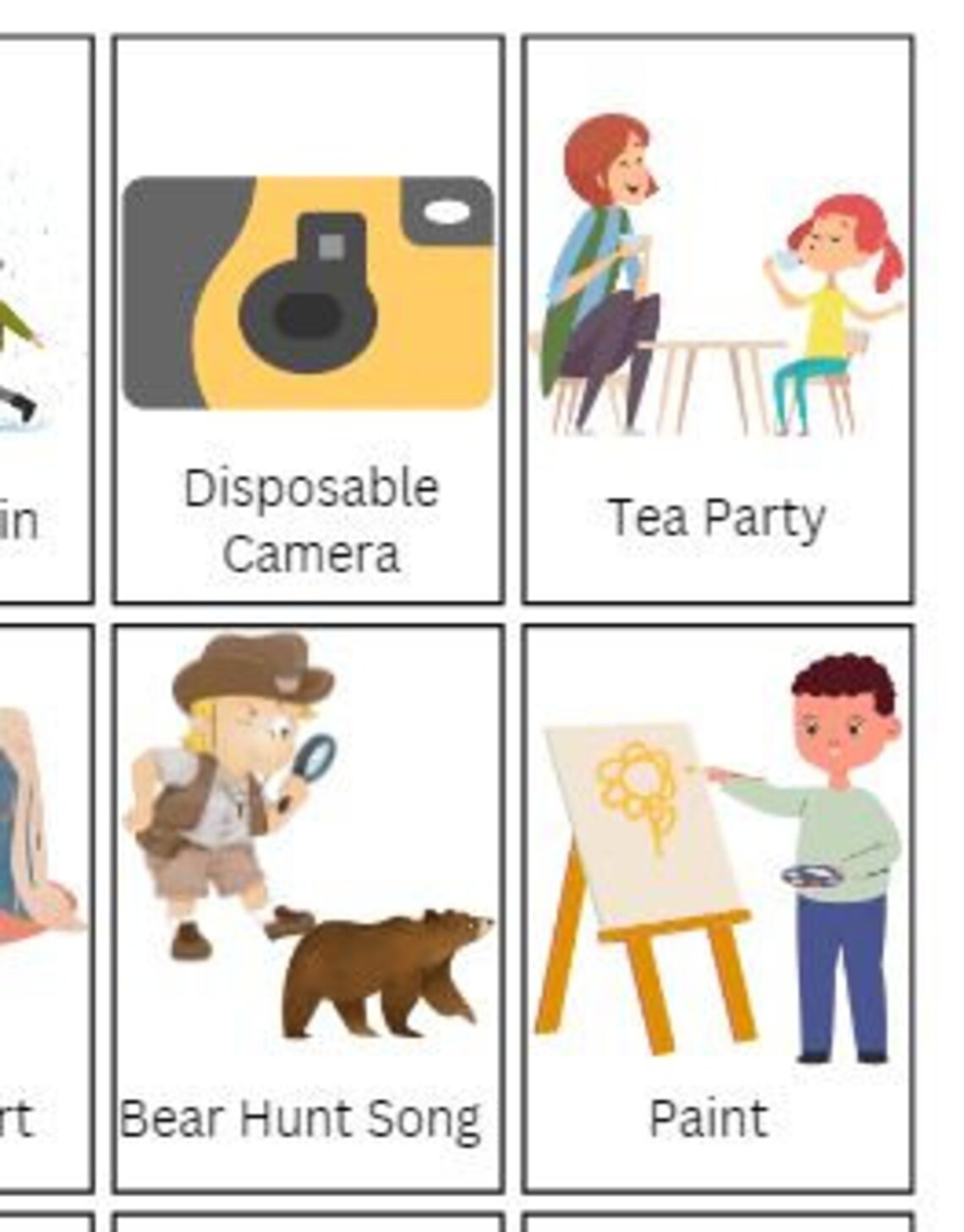 Visual Summer Bucket List Cards PNG Printable Modular Almost 100 ...