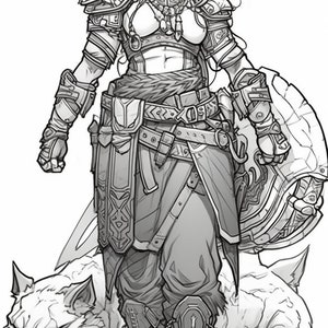 50 Rpg Characters Coloring Book Fantasy Coloring Page Kids Adult ...