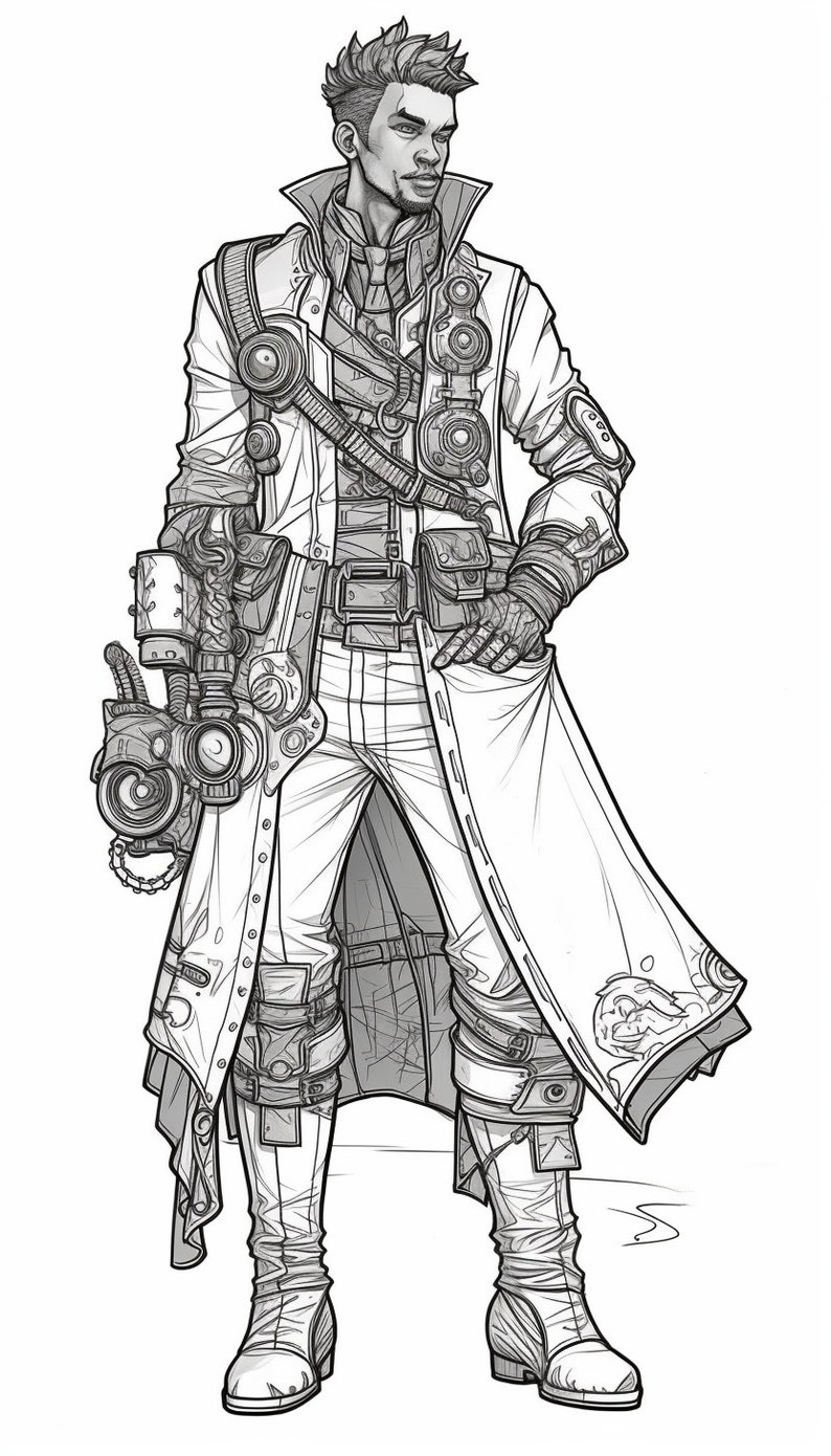 50 Rpg Characters Coloring Book Fantasy Coloring Page Kids - Etsy