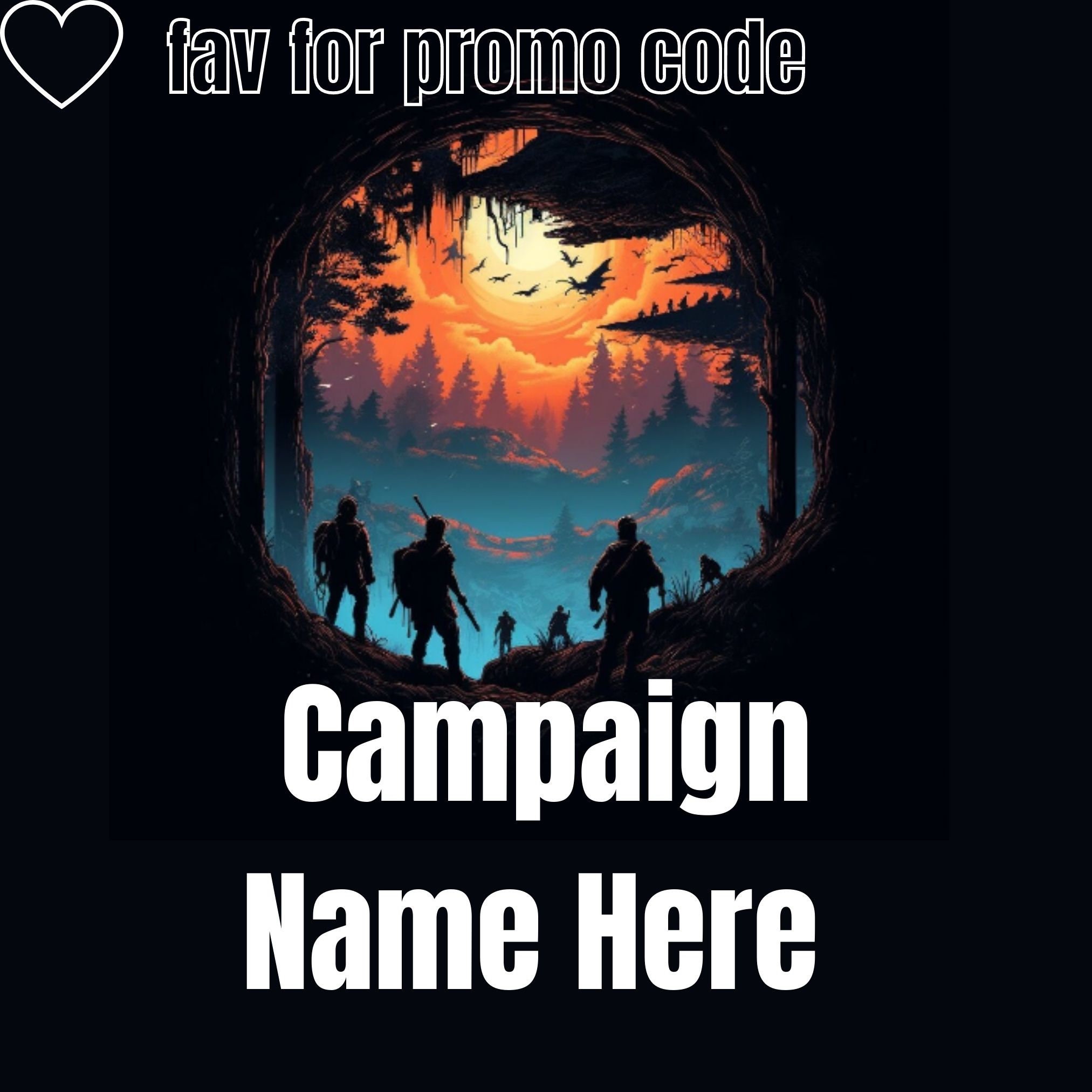 Customizable Campaign Team Warparty Clan Tee Shirt Black Adventure ...