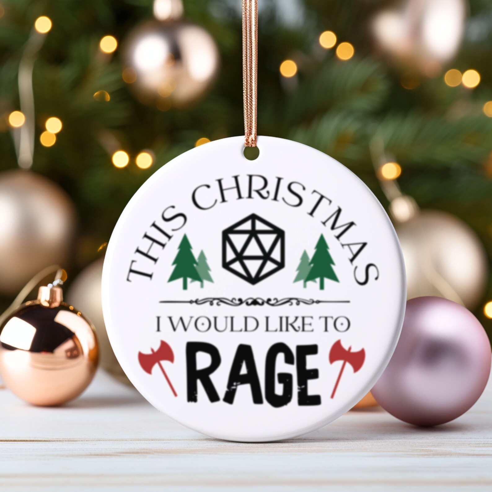 Dnd Christmas Ornament, Dnd Tree Ornament, Dnd Ornament 2023, Gift for ...