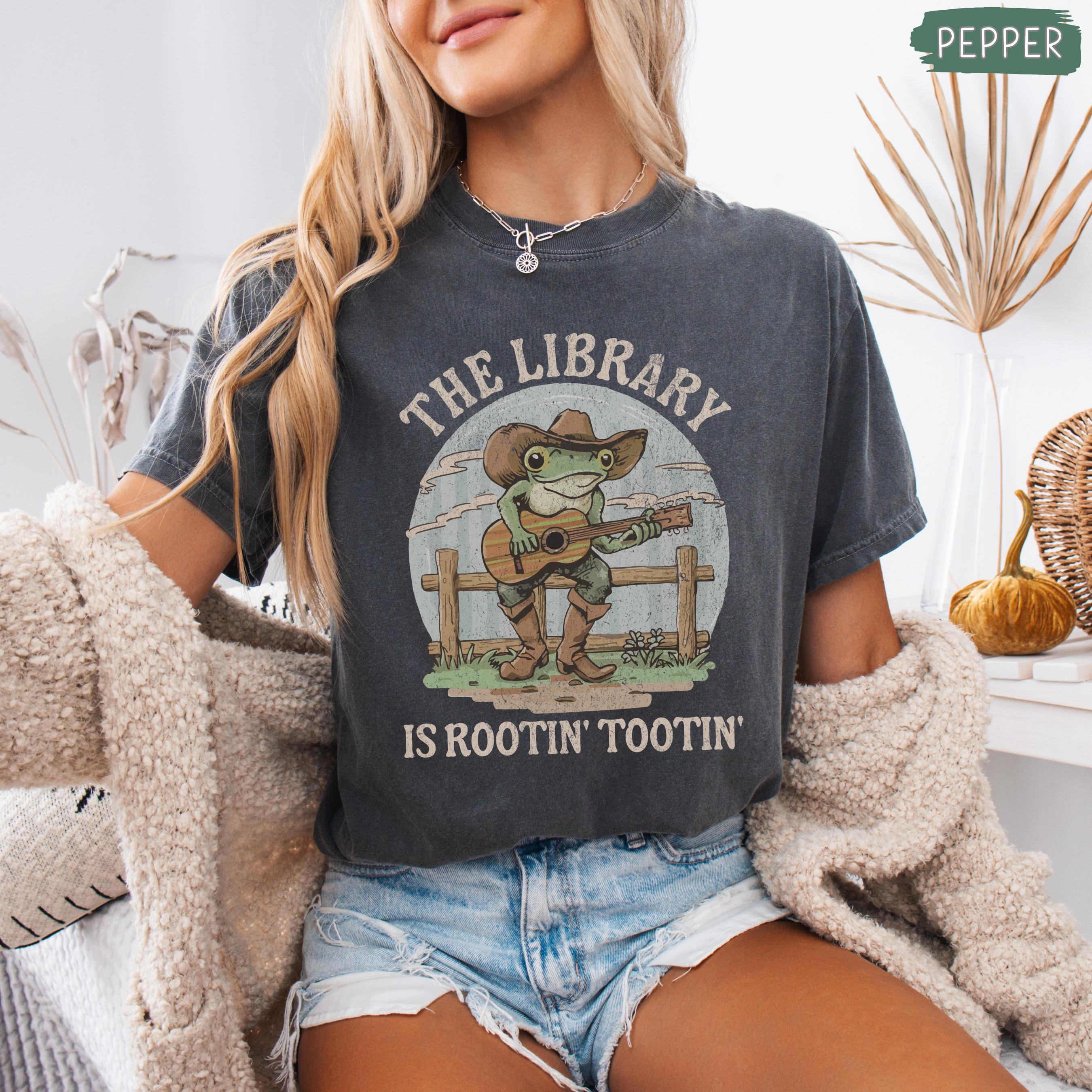 Western Library Shirt, Funny Reading Teacher Tee, Librarian T Shirt ...