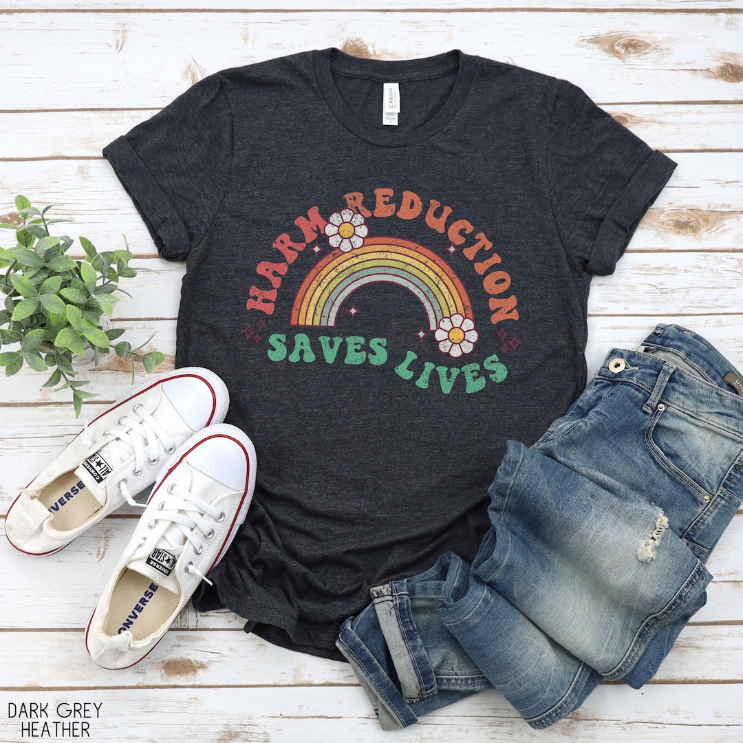 Retro Harm Reduction Saves Lives Shirt, Vintage Addiction Counselor ...