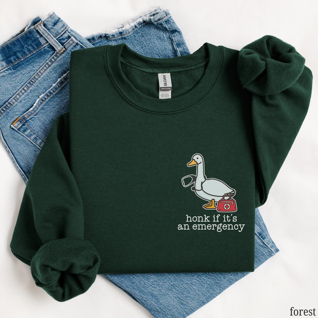 Cute EMT Sweatshirt, Funny Silly Goose Nurse Crewneck, Emergency Nurse ...