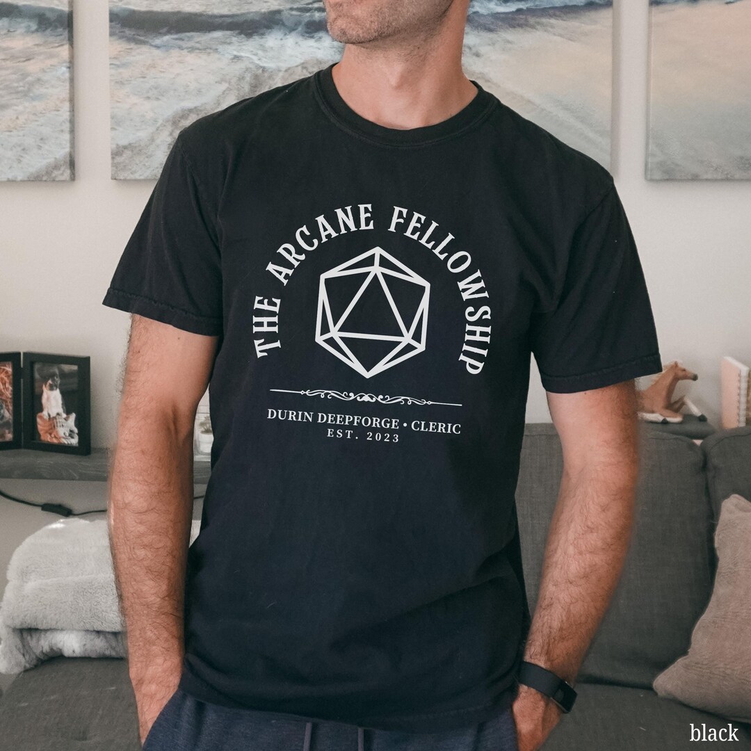 Custom Gift for Players, RPG Character Name and Class T Shirt, D20 ...