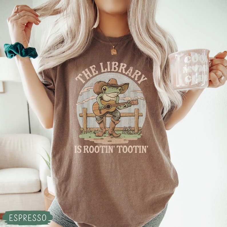 Western Library Shirt, Funny Reading Teacher Tee, Librarian T Shirt ...