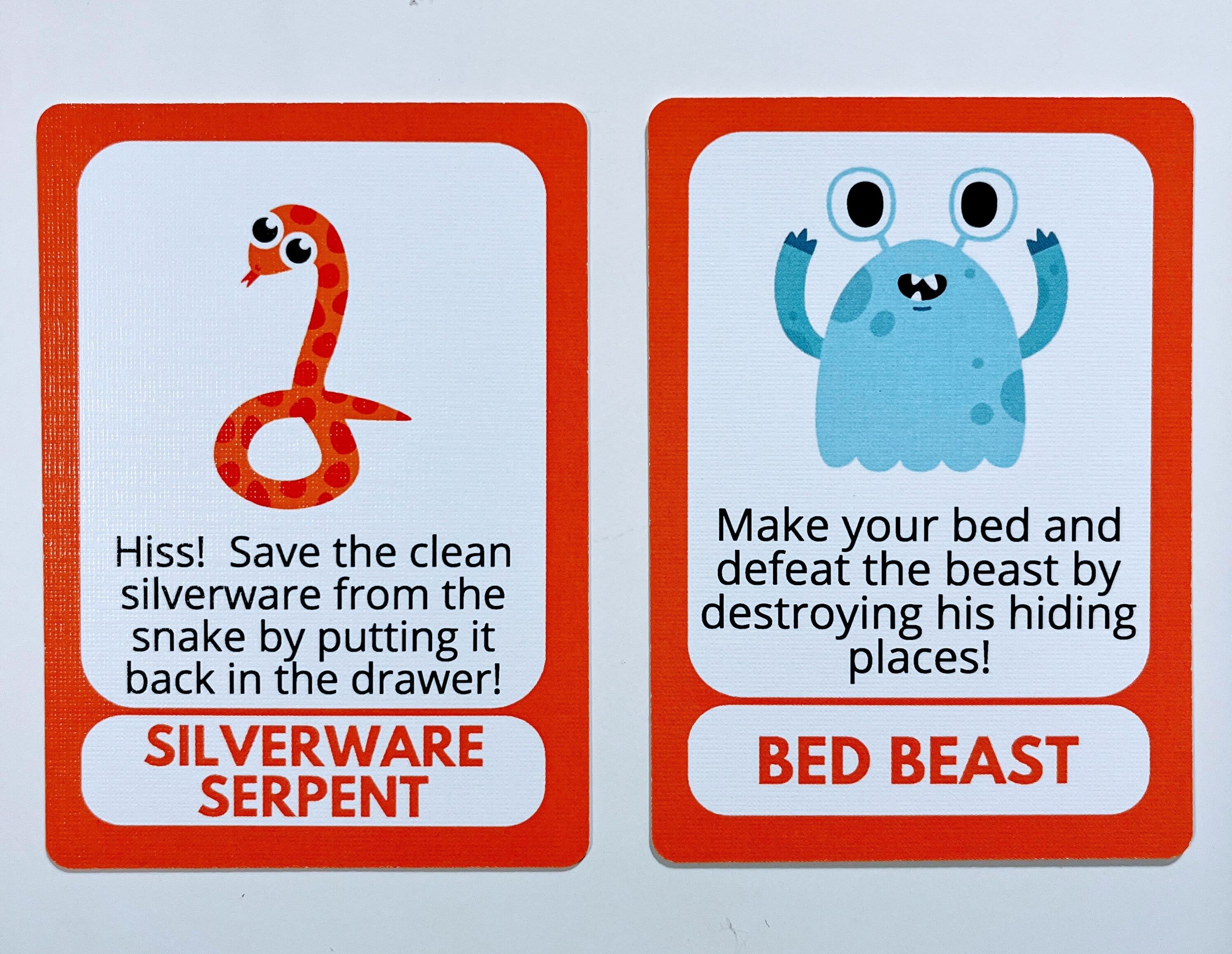 Household Chore Cards for Kids (monster Themed) - Etsy