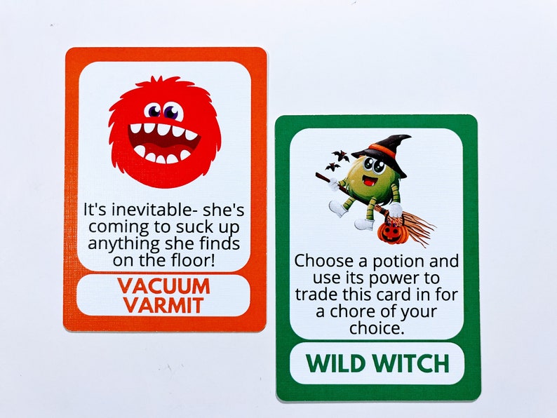 Household Chore Cards for Kids (monster Themed) - Etsy