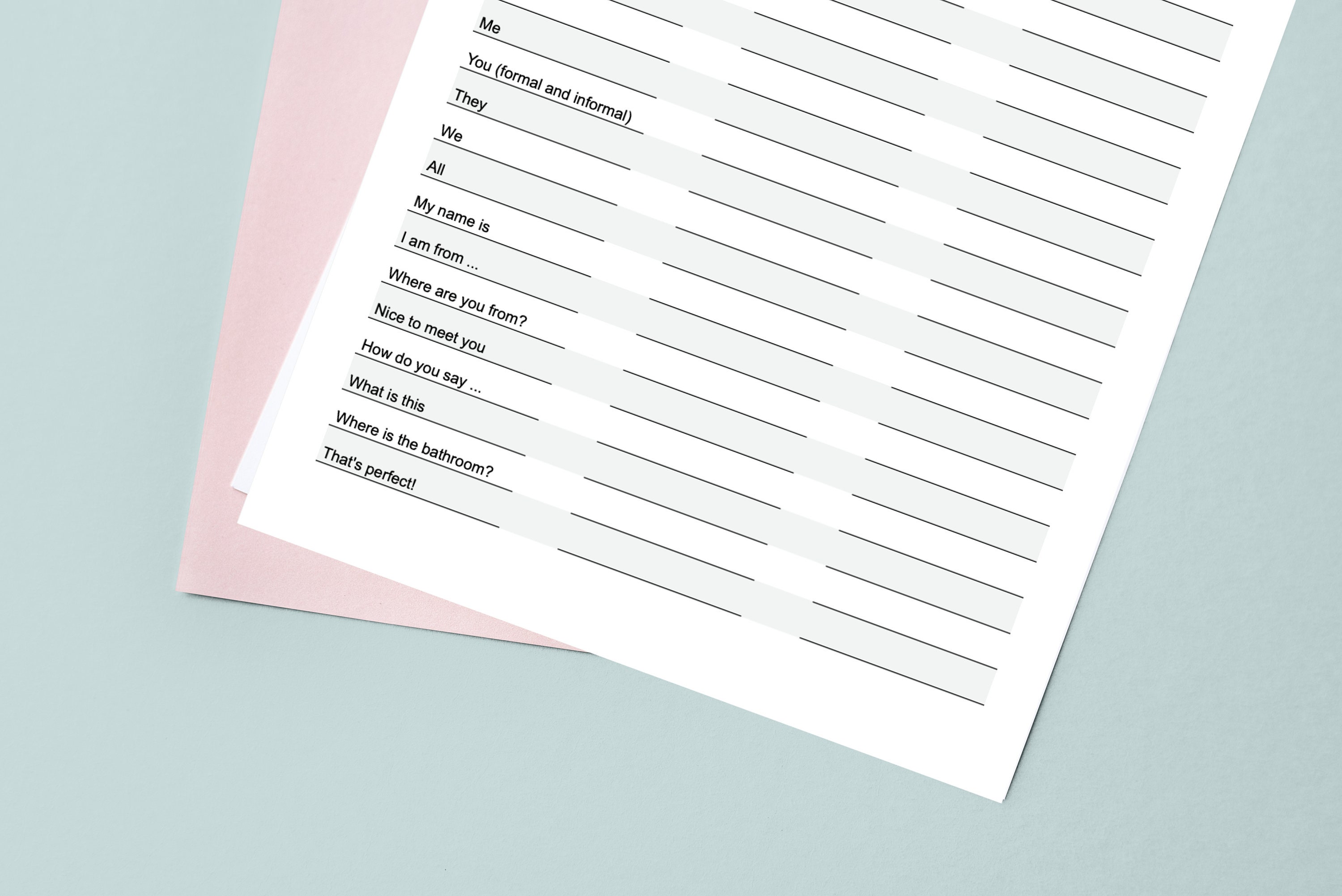 Vocabulary Builder Template for Learning Any Language - Etsy