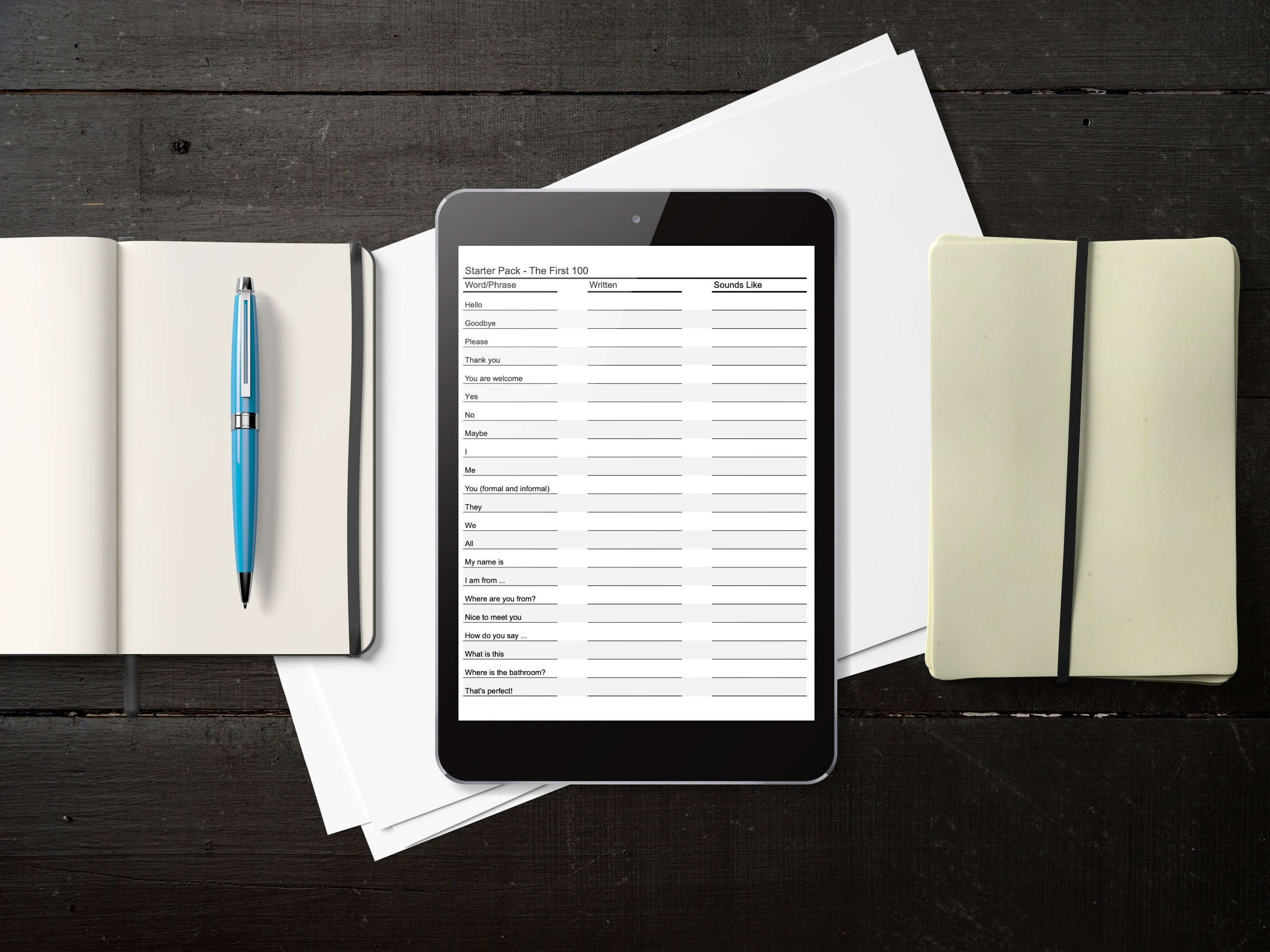 Vocabulary Builder Template for Learning Any Language - Etsy