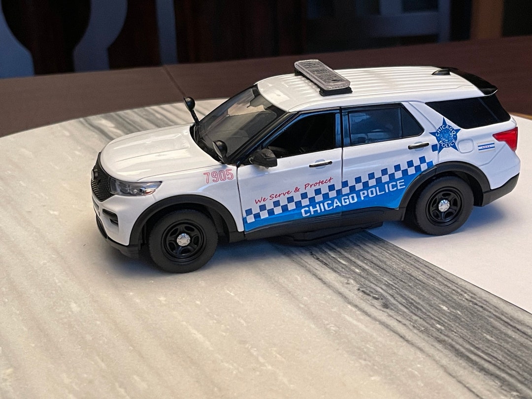 1/24 Scale Chicago Police NEW 2022 Ford Explorer Diecast Model Car With ...
