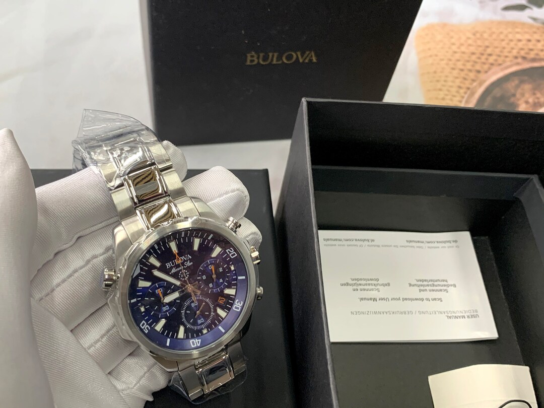 Bulova Marine Star Multi-function Log Business Formal Men Watch 96B256 ...