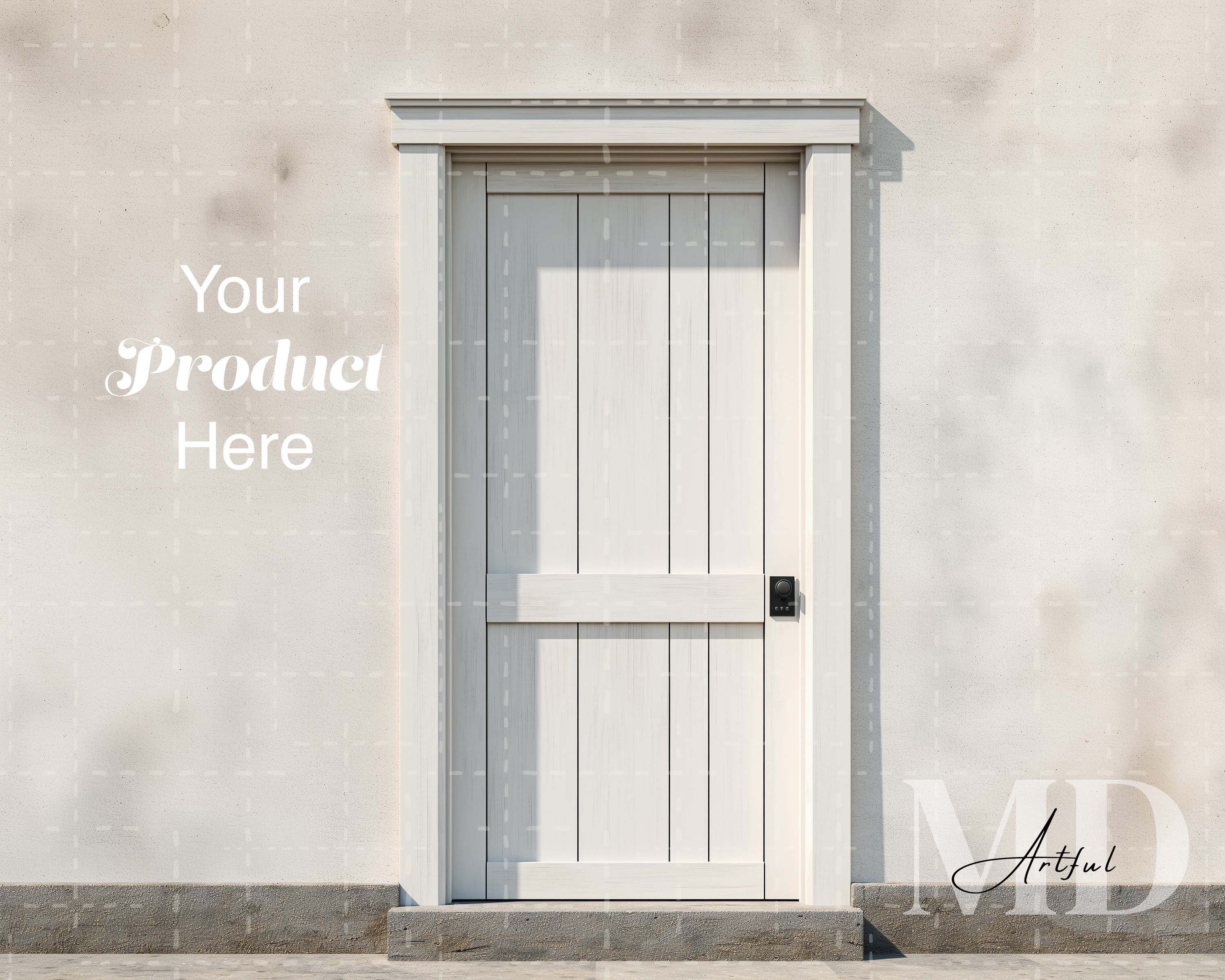 White Door Mockup, Exterior Porch Mockup, Farmhouse Spring Exterior ...