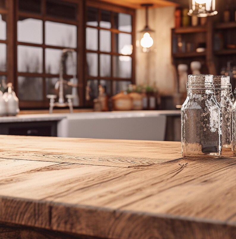 Rustic Farmhouse Bar Table Backdrop, Farmhouse Kitchen Table Mockup ...