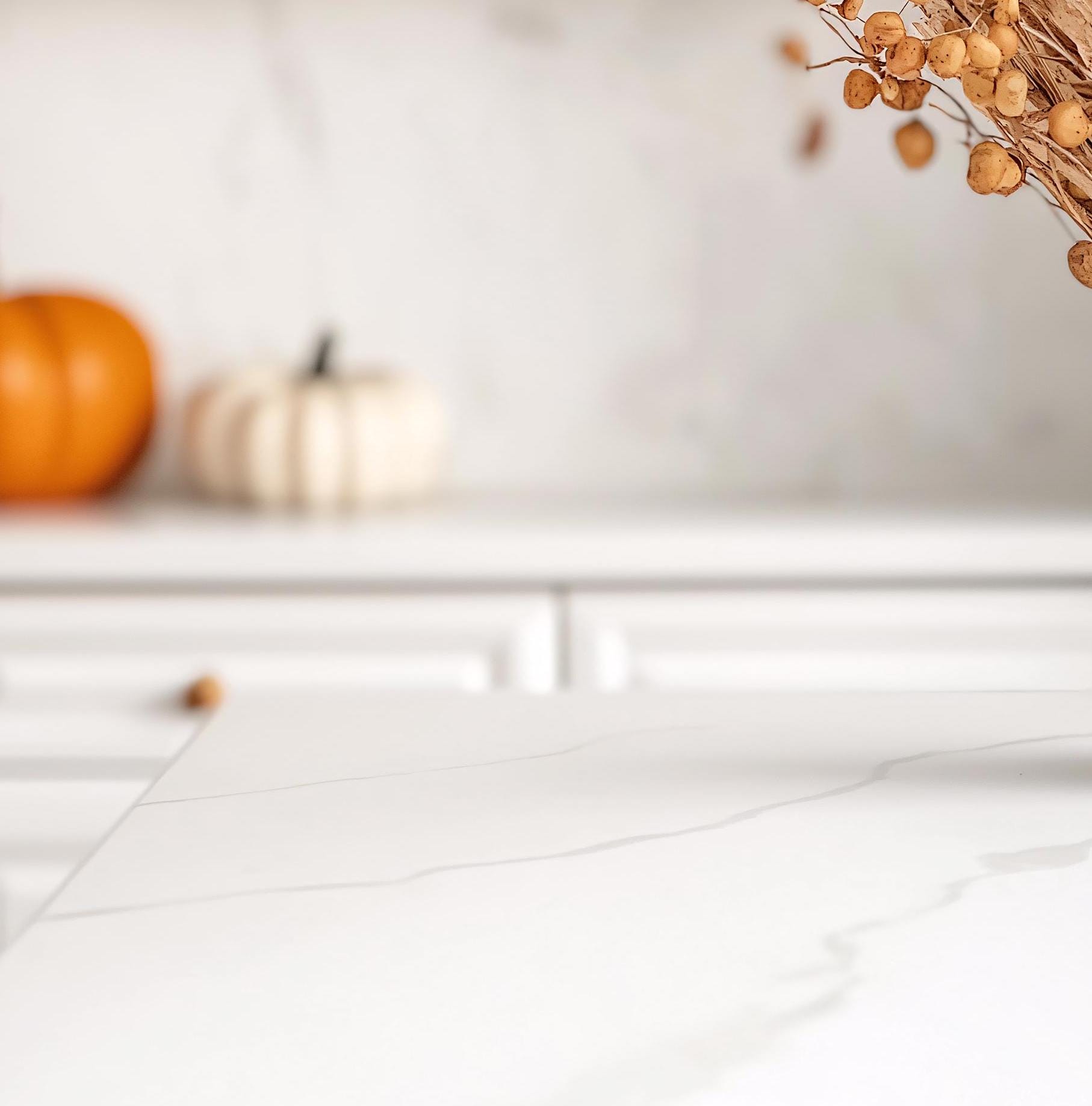 Autumn Product Background Mockup, Thanksgiving Festive Kitchen Island ...