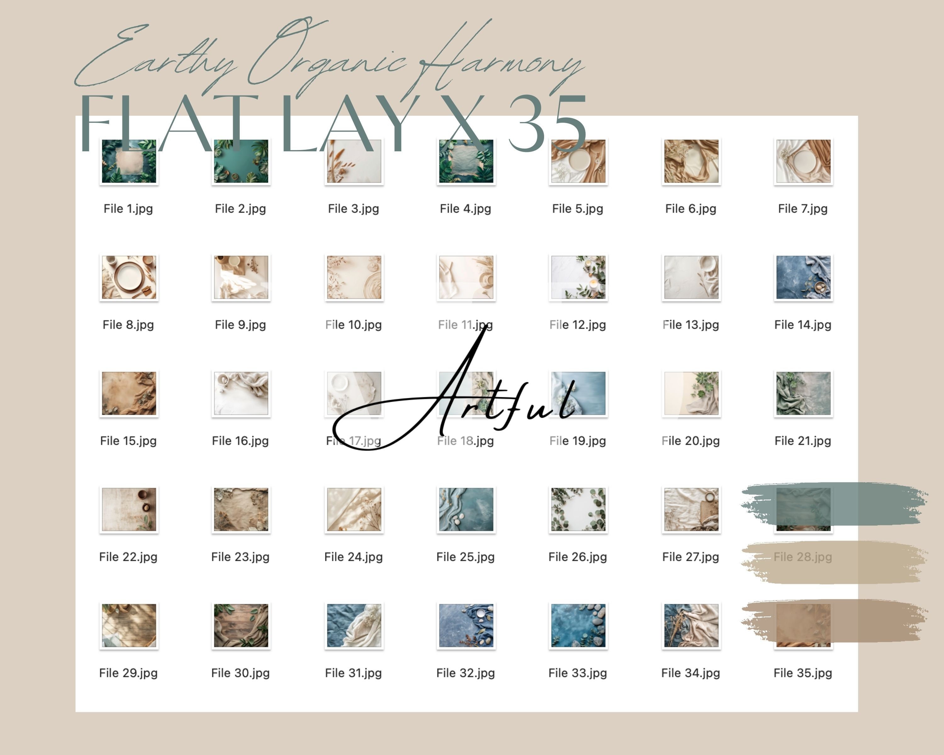 Flat Lay Mockup, Table Flatlay Mockup Photos, Earthy Organic, Product ...