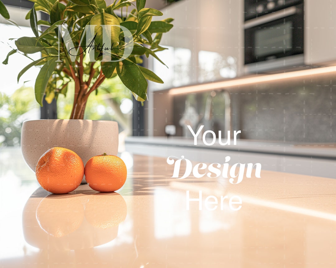 Kitchen Island Table Photo, for Product Display, Festive Mandarin Tree ...