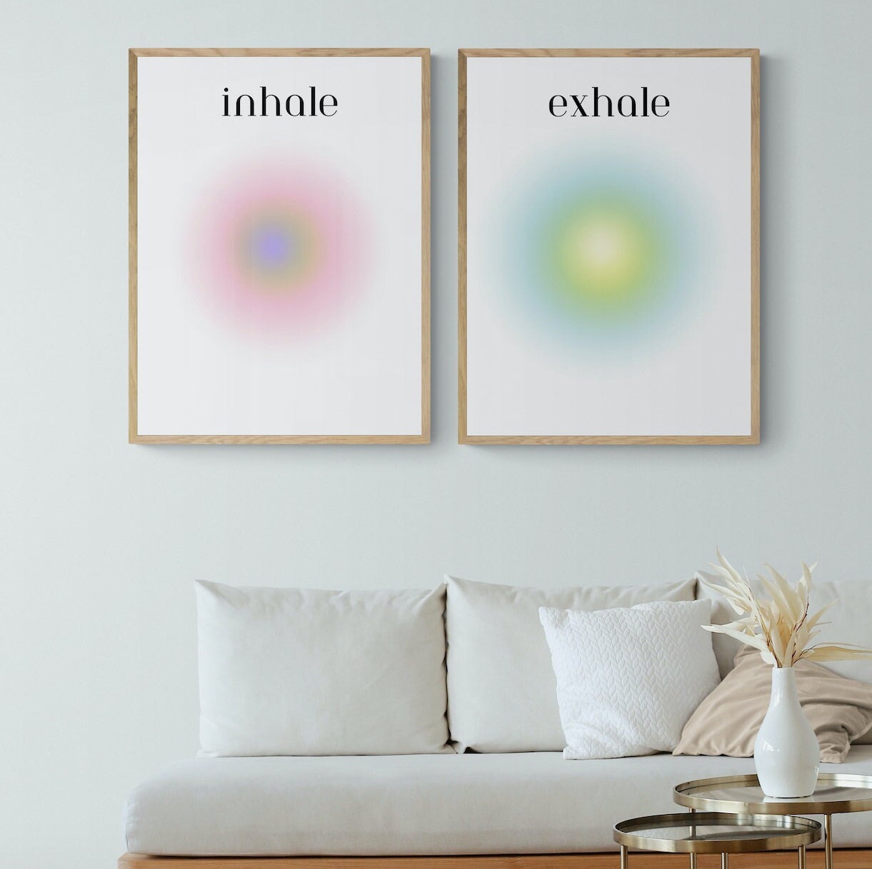 INHALE EXHALE | Yoga Poster Set of 2 Prints Daily Affirmation & Self ...