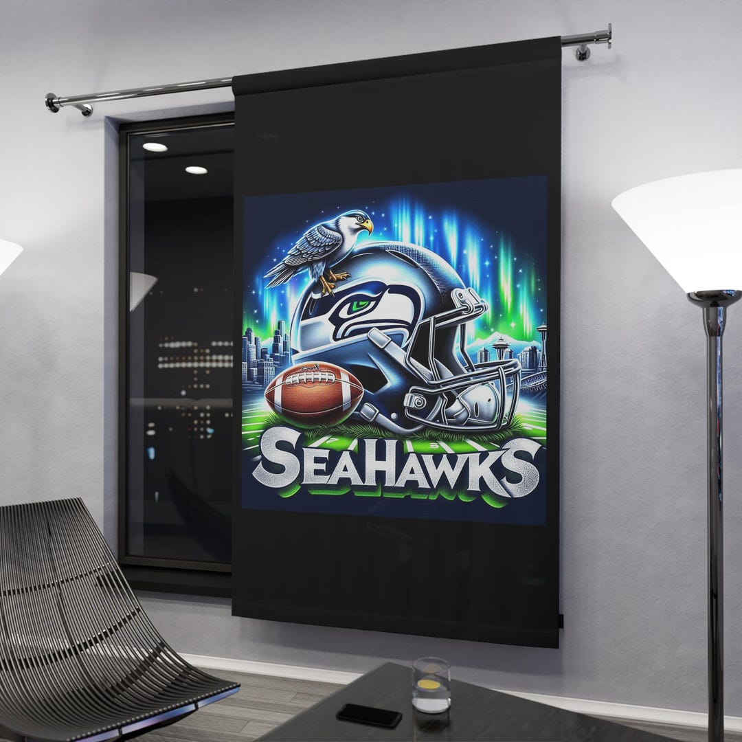 Seattle Football Blackout Window Curtain: Sports Fan Home Decor (50x84 ...