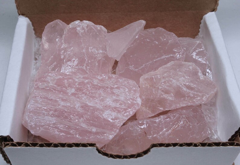 Rose Quartz 10 Oz Box Natural Pink Crystal Chunks Wholesale Raw ...