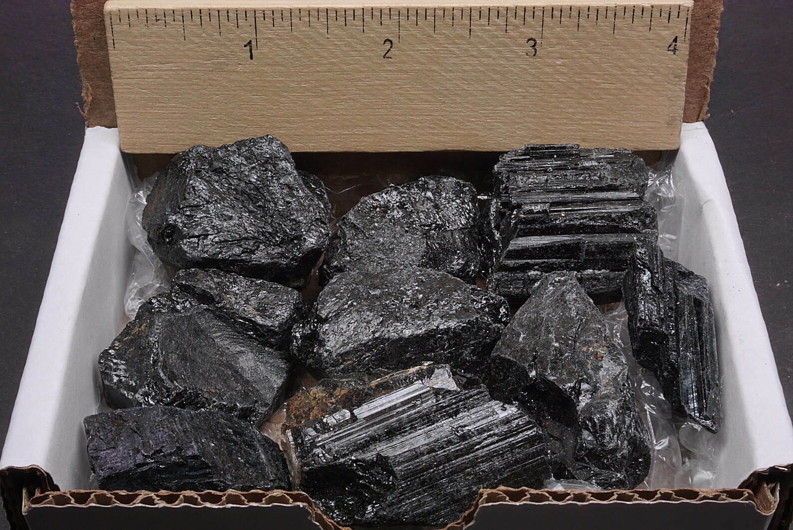 Tourmaline Collection 9 OZ Natural Black Schorl Gemstone Crystals ...