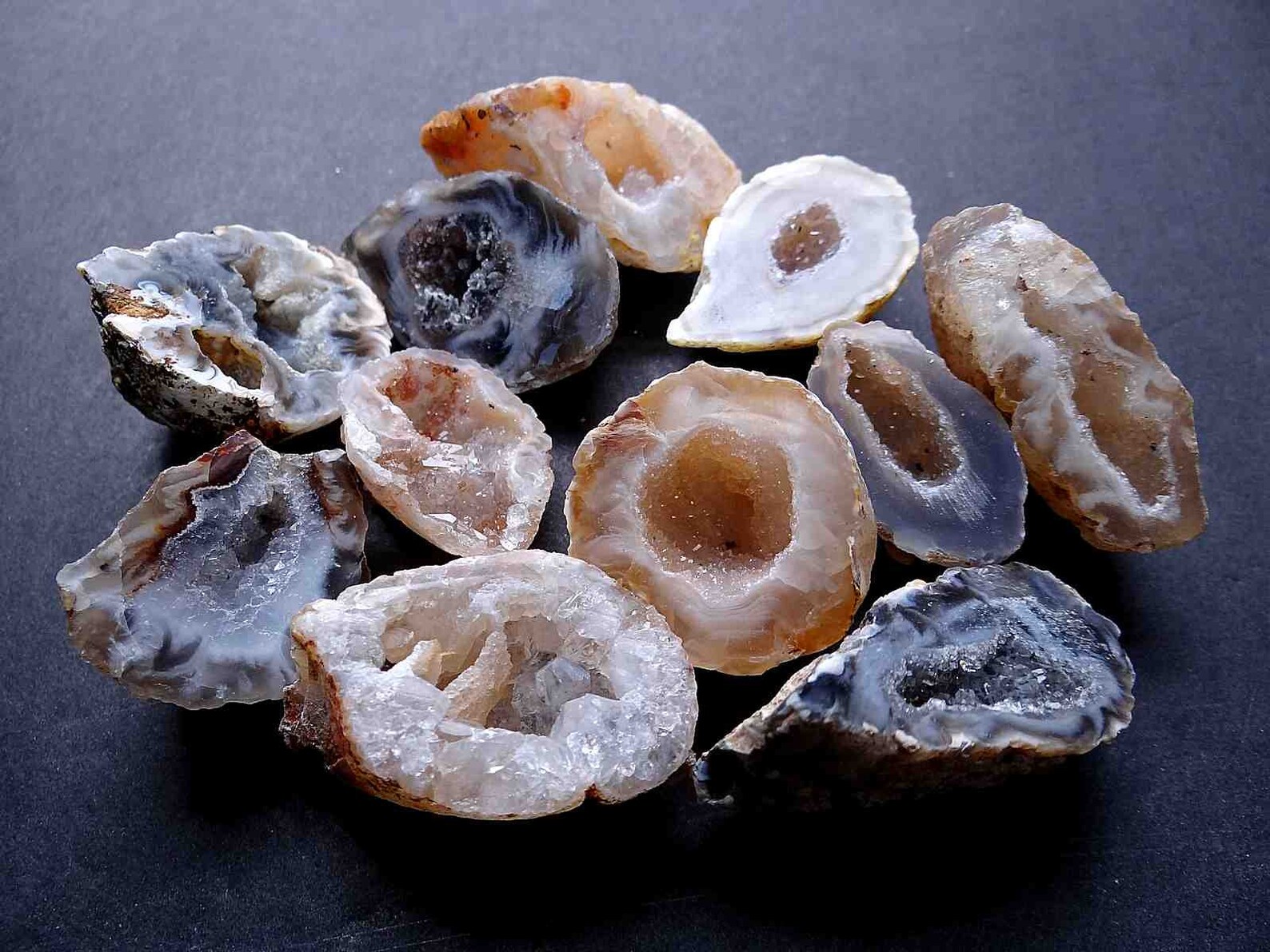 Oco Geodes 1/4 Lb Lot Natural Polished Agate Crystals Druzy Geode ...