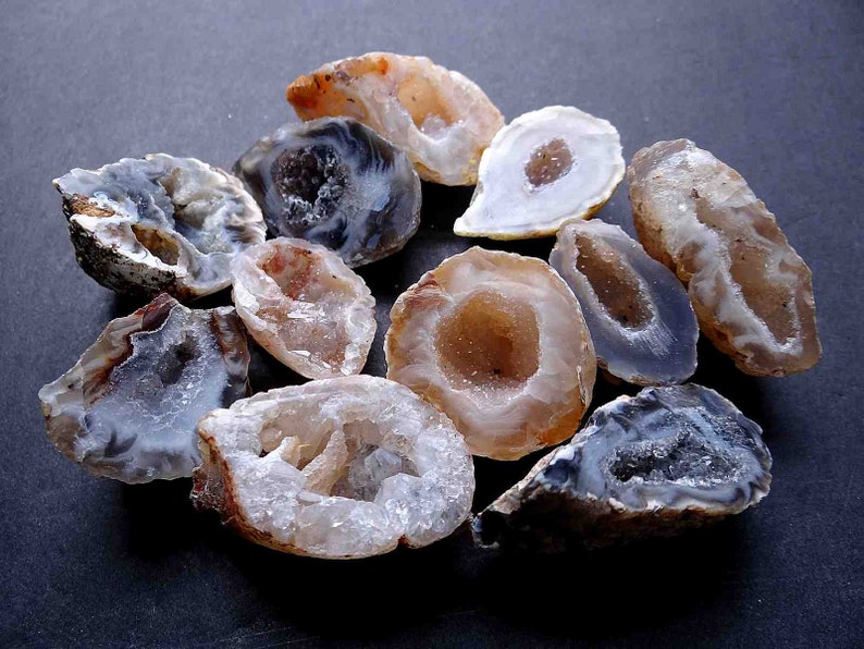 Oco Geodes 1/4 Lb Lot Natural Polished Agate Crystals Druzy Geode ...