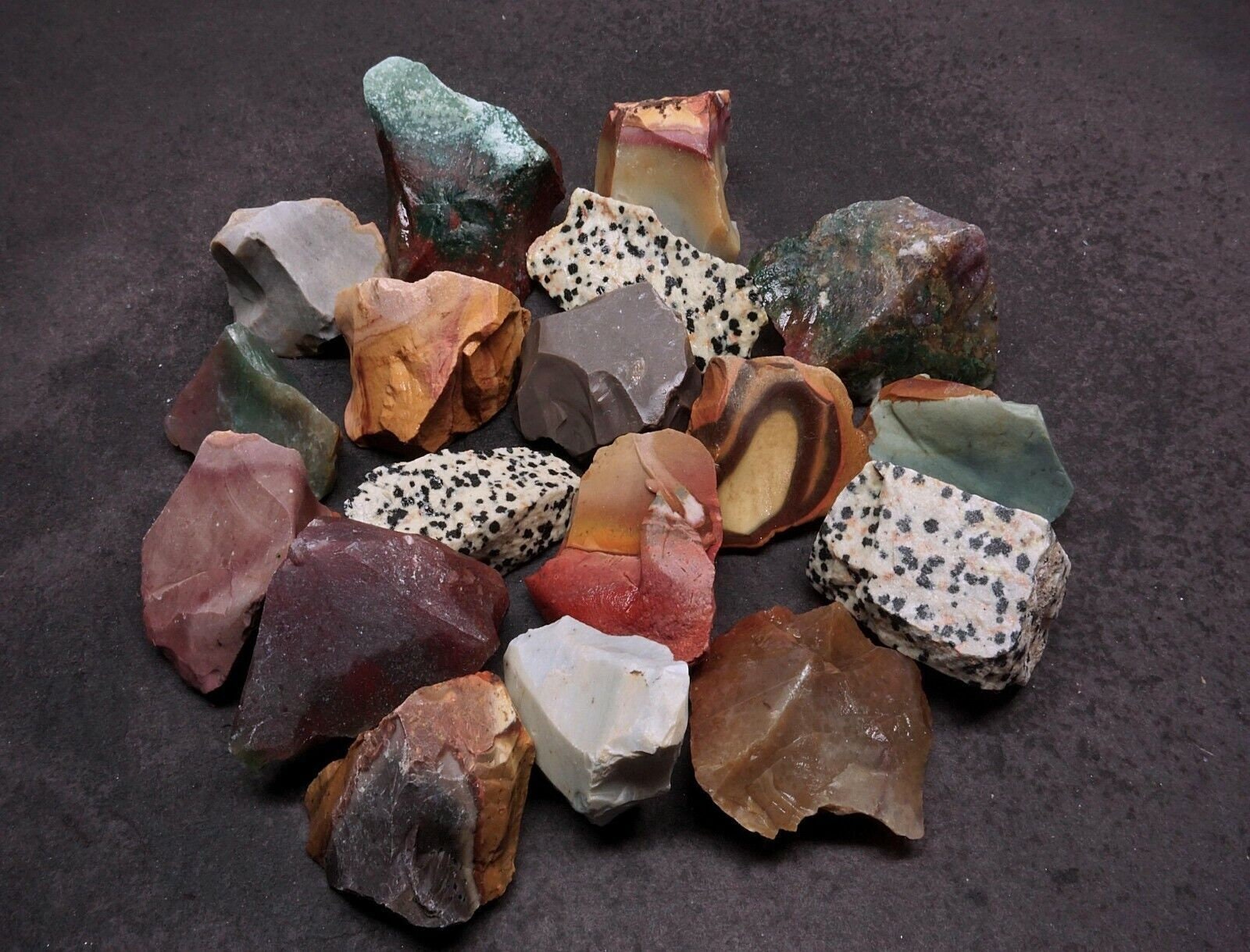 Jasper Mix Collection 1 LB Natural Multicolored Mineral Crystal ...